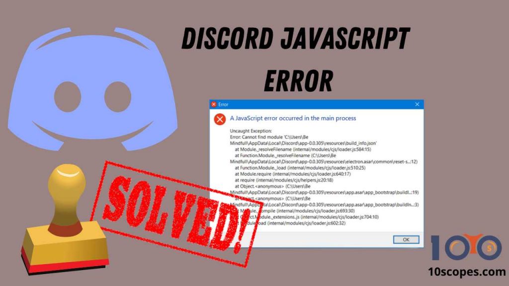 1 Minute Fix To A Javascript Error On Discord [step By Step]