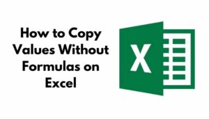 How to Copy Values Without Formulas on Excel [2024 Guide]