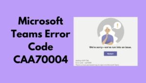 Fix Microsoft Teams Error Code CAA70004 in Windows [2024]