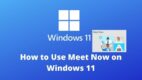 How to Use Meet Now on Windows 11 | Extensive Guide [2024]