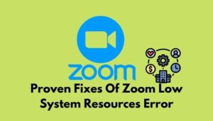 Fix Zoom Low System Resources Error [2024 Guideline]
