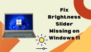 Fix Brightness Slider Missing on Windows 11 [Tested 2024]