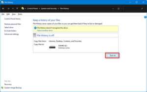 Fix Windows 11 File History Element Not Found Error [2024]