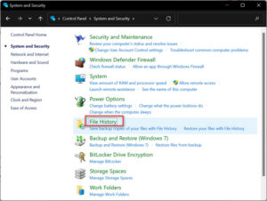 Fix Windows 11 File History Element Not Found Error [2024]