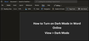 2 Steps to Enable Dark Mode in Word Online [MS Guide 2024]