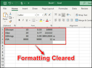 How to Clear Formatting in MS Excel [With Shortcut 2024]