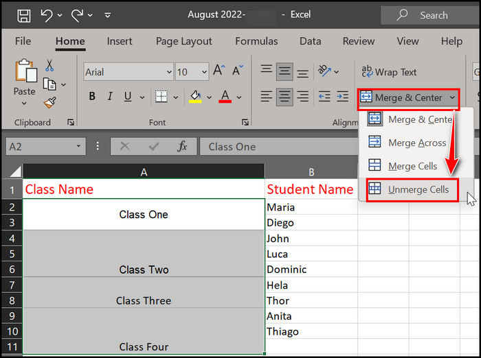 How To Unmerge Cells In Microsoft Excel 2 Quick Tips 2024 