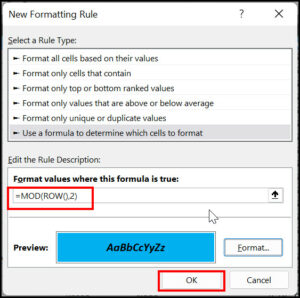 Highlight Every Other Row in Excel [Color Alternate Rows' 24]