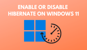 Enable or Disable Hibernate on Windows 11 [4 Absolute Ways]