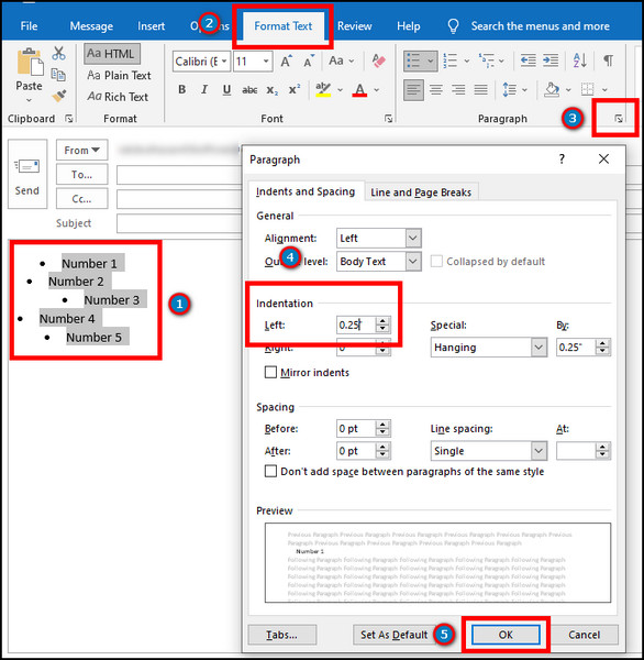 How To Align Bullets In Outlook Line Up Points Instantly 