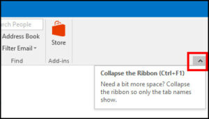 Change Ribbon Size in Outlook [Reduce Size With One Click]