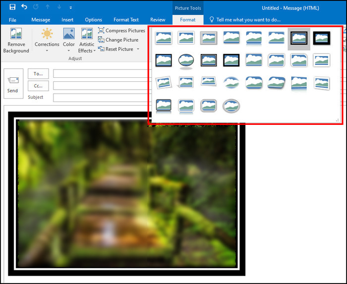 Add Border Around A Picture In Outlook Make It Look Better 