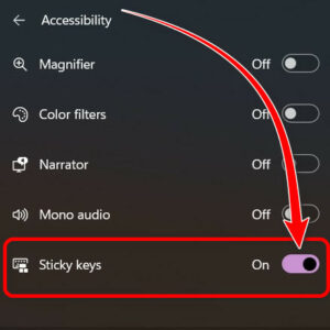 Turn On or Off Sticky Keys in Windows 11 [Ease of Access]