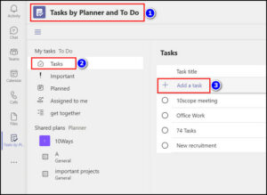 Use Tasks in Microsoft Teams [Experience Unified Tracking]
