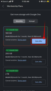 Downgrade Google One [Change Subscription Plans]