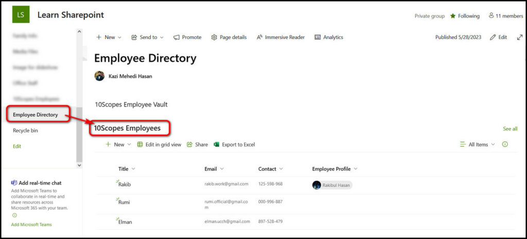 Create SharePoint Employee Directory: Find Staffs Quickly