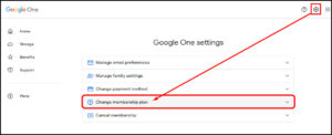 Downgrade Google One [Change Subscription Plans]